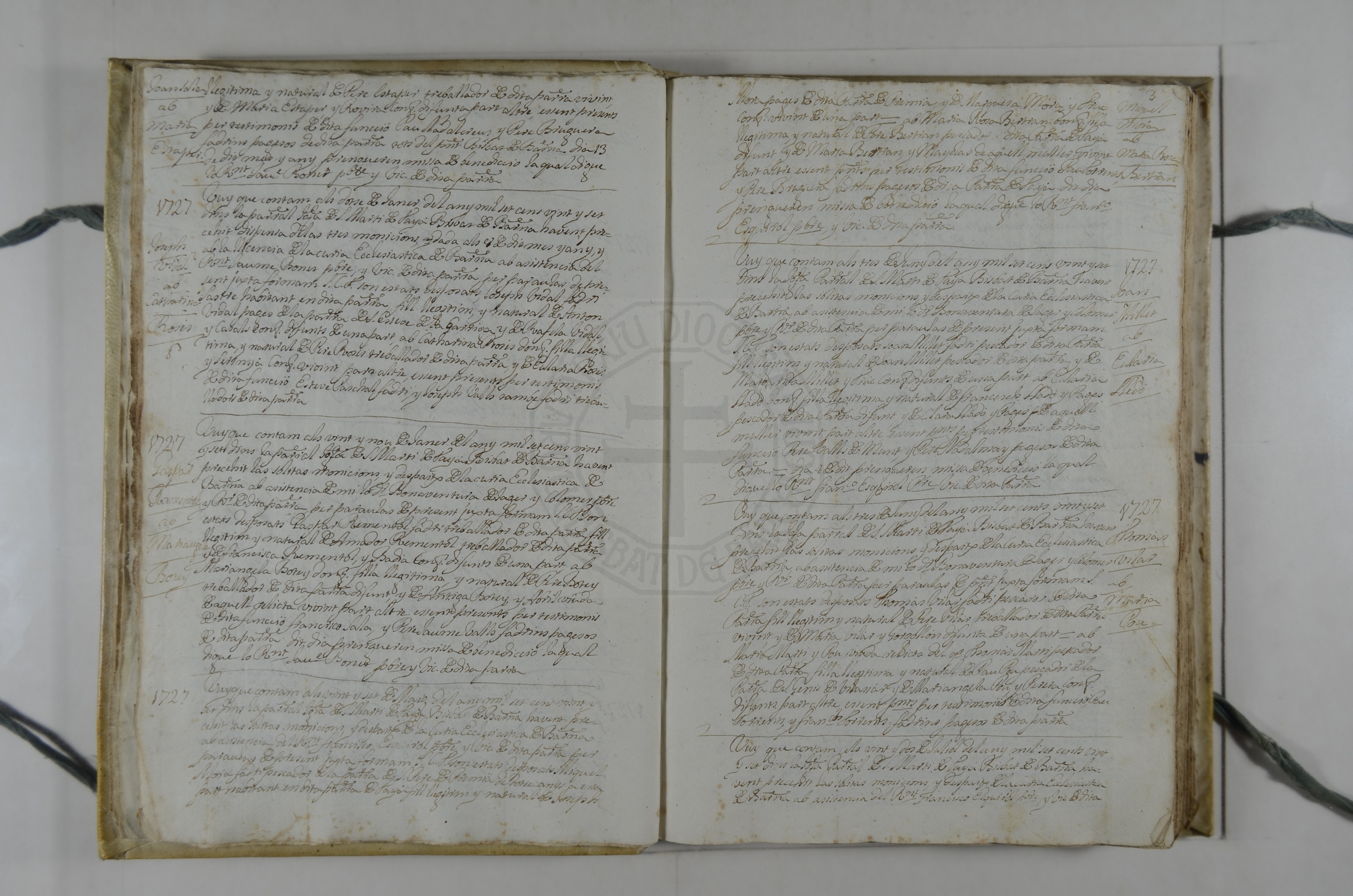 Arxiu Diocesà de Barcelona - Llibre de matrimonis (1726-1796)