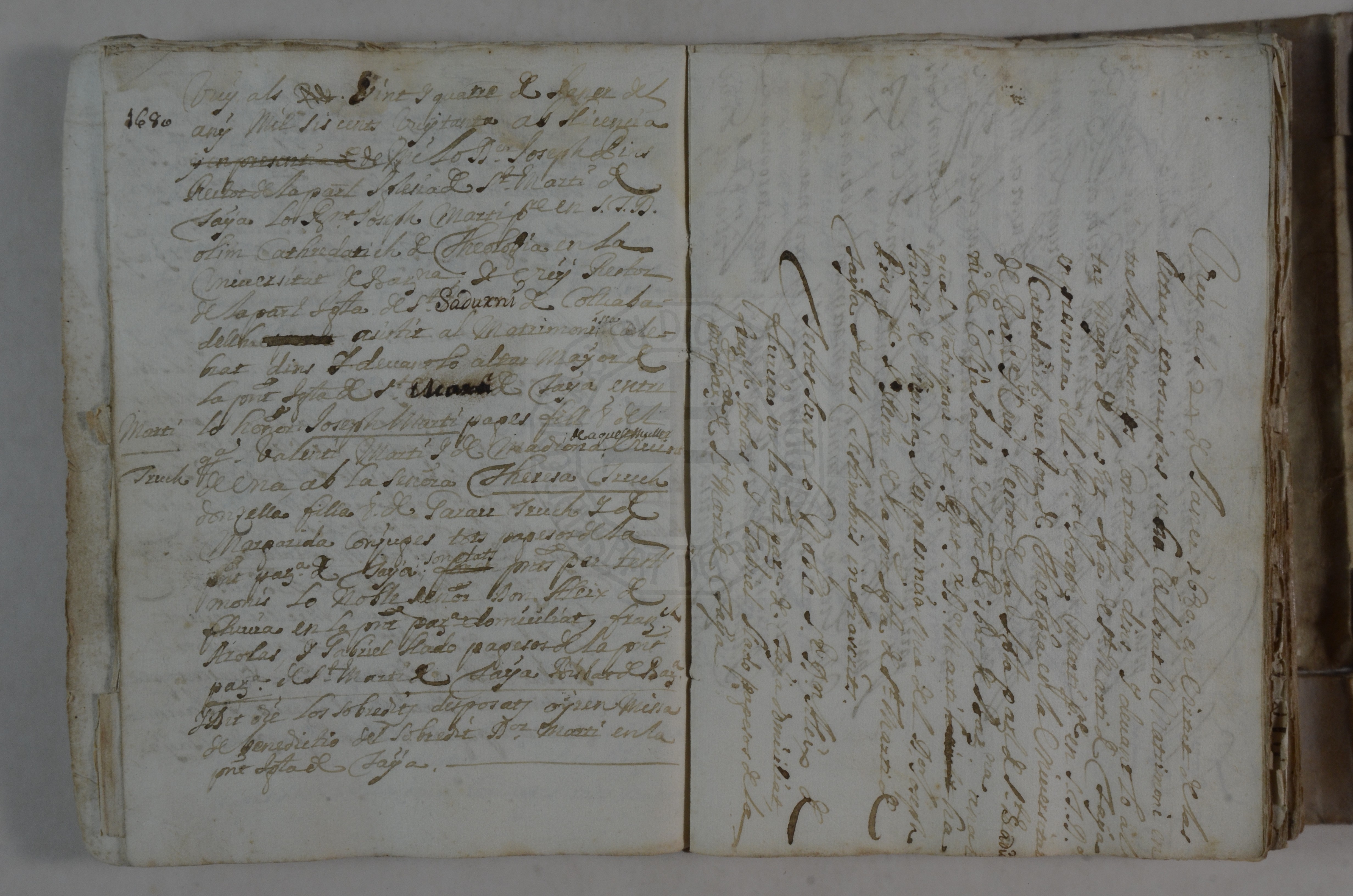 Arxiu Diocesà de Barcelona - Llibre de matrimonis (1672-1726)